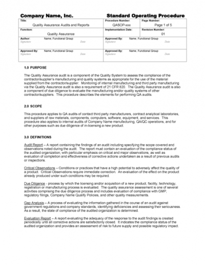 Audits and Reports – GMPDocs.com