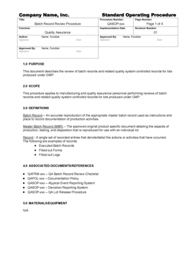 Batch Record Review – GMPDocs.com