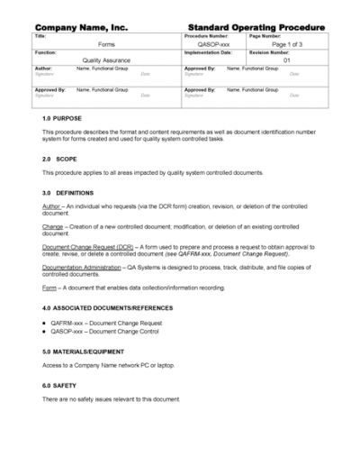 Creation of Forms – GMPDocs.com