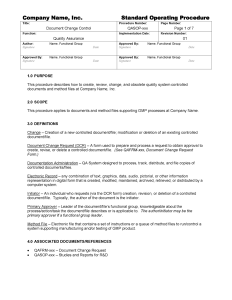 Document Change Control – GMPDocs.com