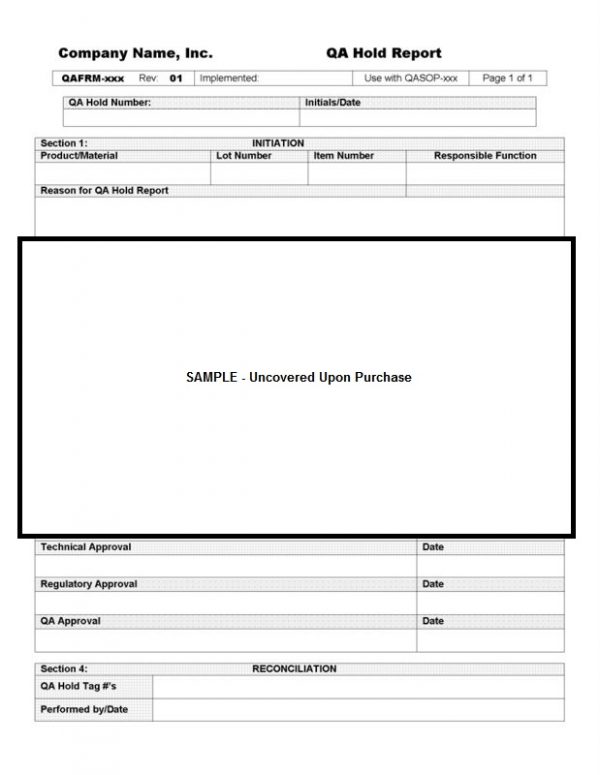QA Hold System – GMPDocs.com