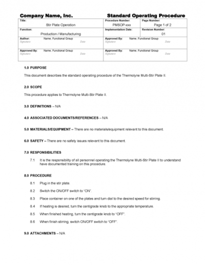 Stir Plate Operation (FREE SOP!) – GMPDocs.com