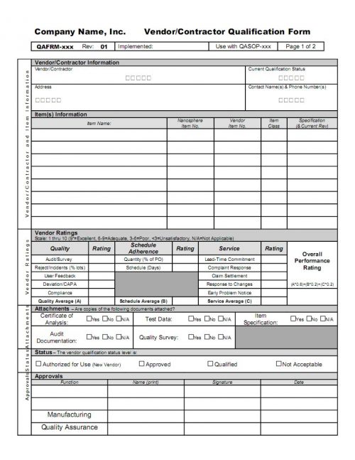 Vendor and Contractor Operation Qualification – GMPDocs.com